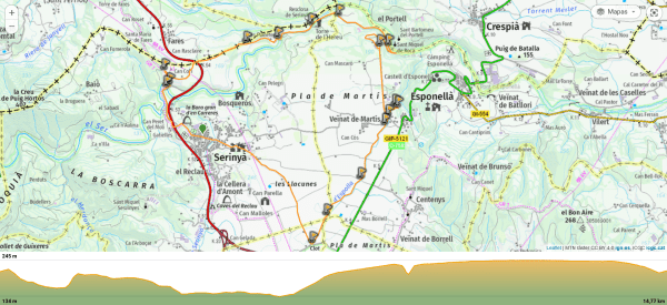 Ruta 120. Serinya, ruta de les rescloses | Senderisme Girona